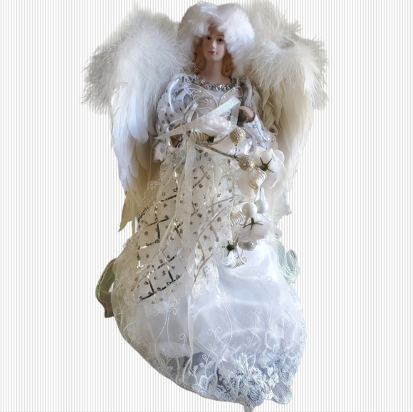 Holiday | Vintage Porcelain Christmas Angel Tree Topper | Poshmark